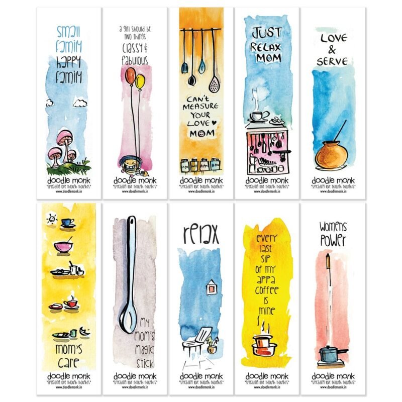 Buy HAPPY FAMILY - Bookmarks Pack of 10 Individual Online | Doodle Monk