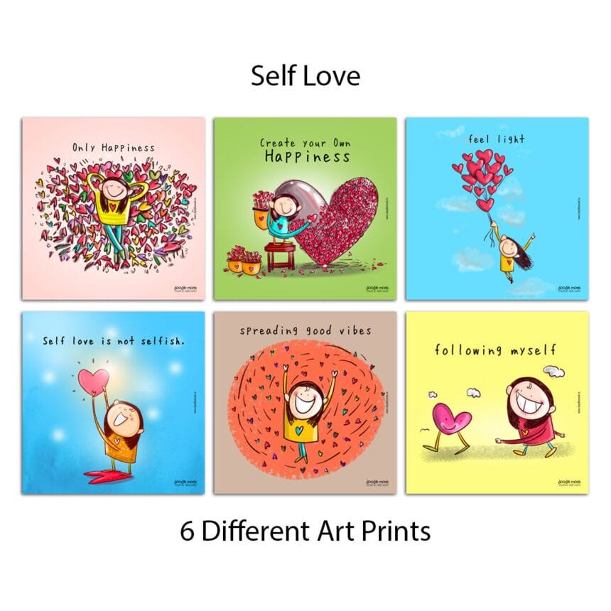 Buy Self Love Art frames - Tabletop Changeable with 6 Different Art ...